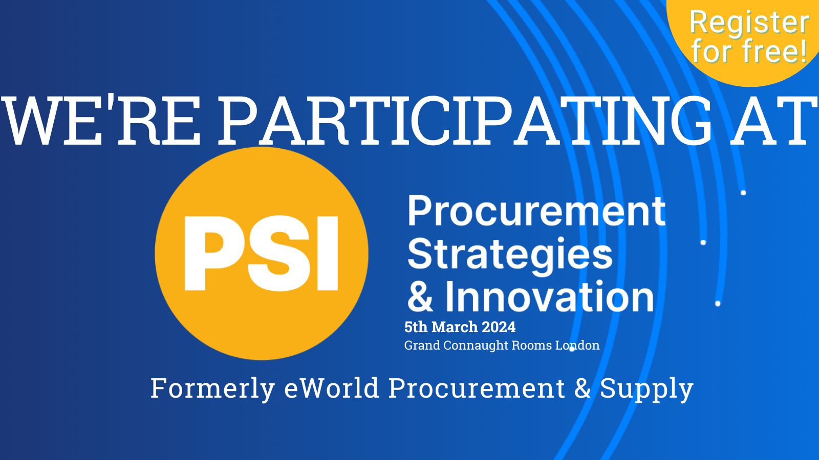 We’re exhibiting at Procurement Strategies and Innovation 2024 ...